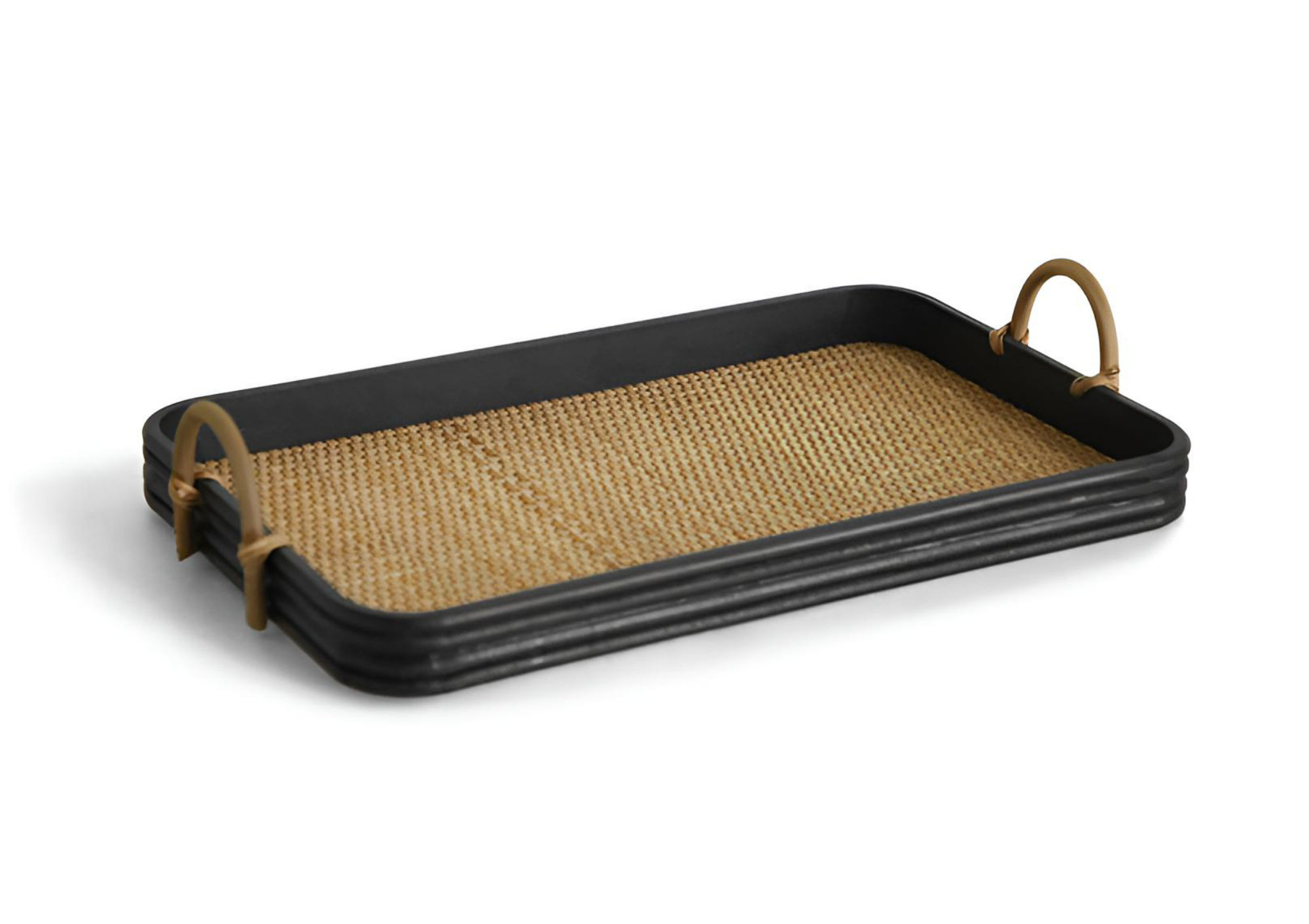 Bayou Breeze L'héritage immatériel du plateau de thé en vigne blanche fait à la main «Vine Rhyth ...